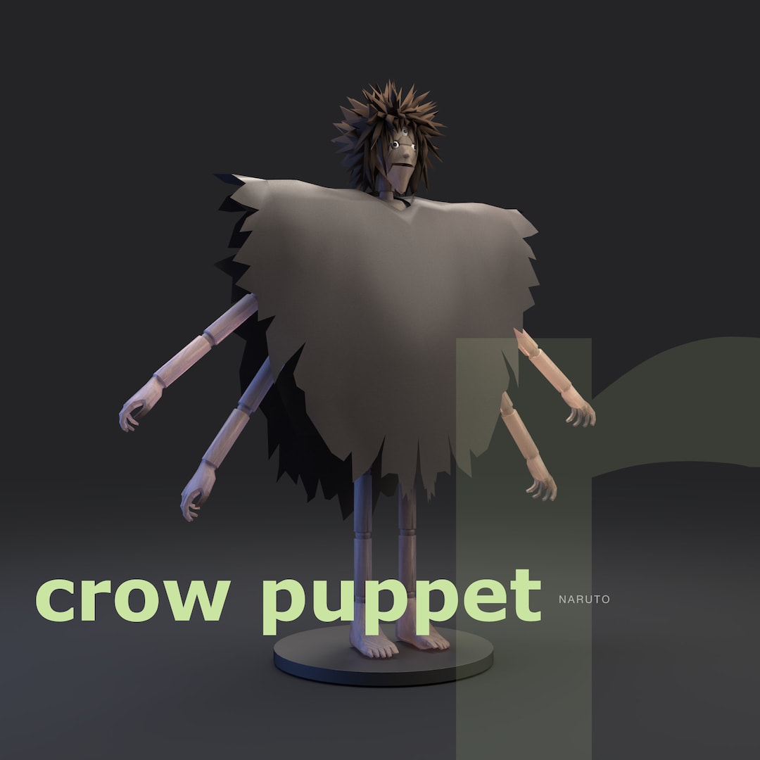 Kankuro Crow Puppet - DIY Cosplay Pepakura Foam Template - Etsy