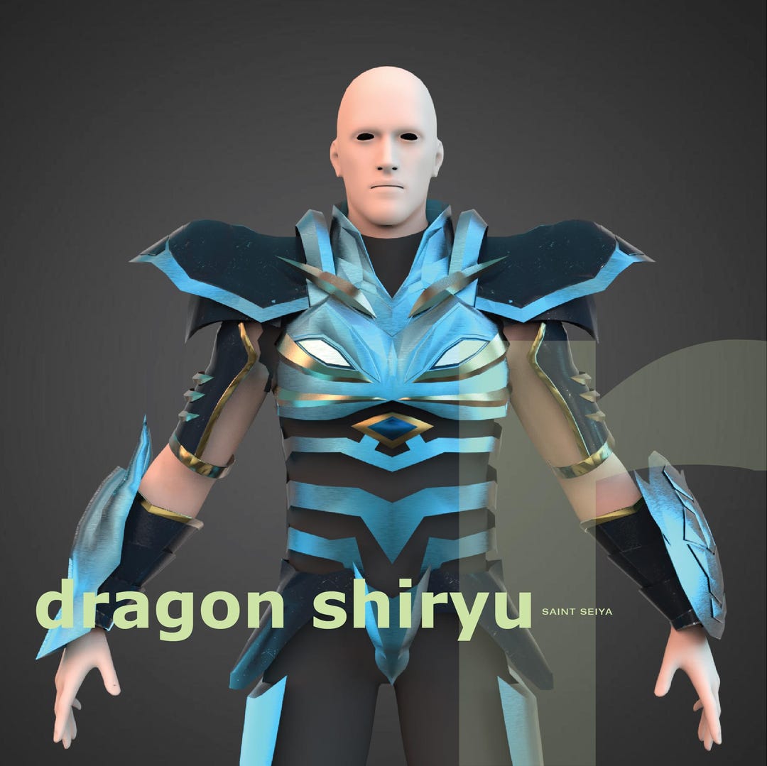 Dragon Shiryu Inspired - Cosplay Pepakura Foam Template - Etsy