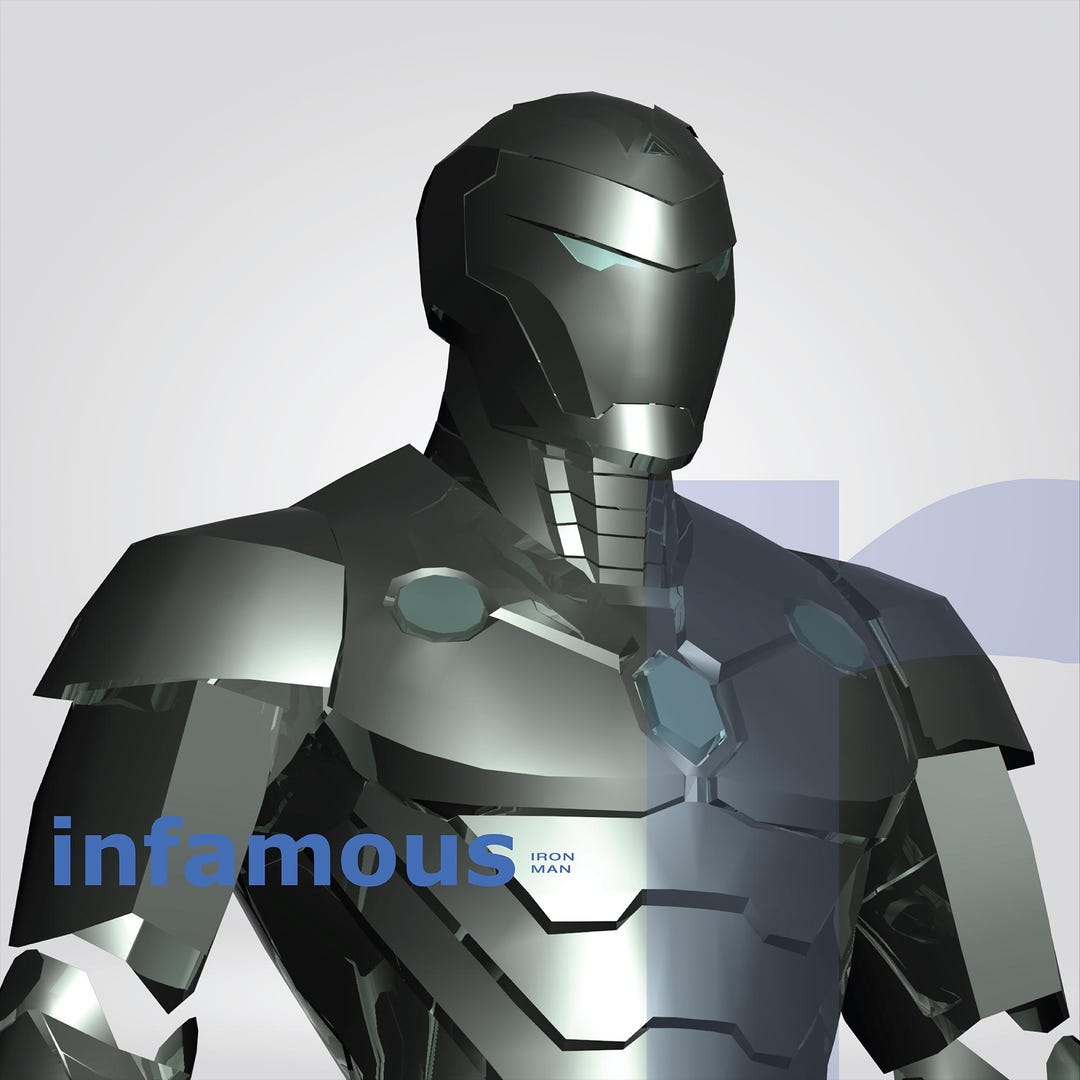 Infamous Iron Man - DIY Cosplay Pepakura Foam Template - Etsy