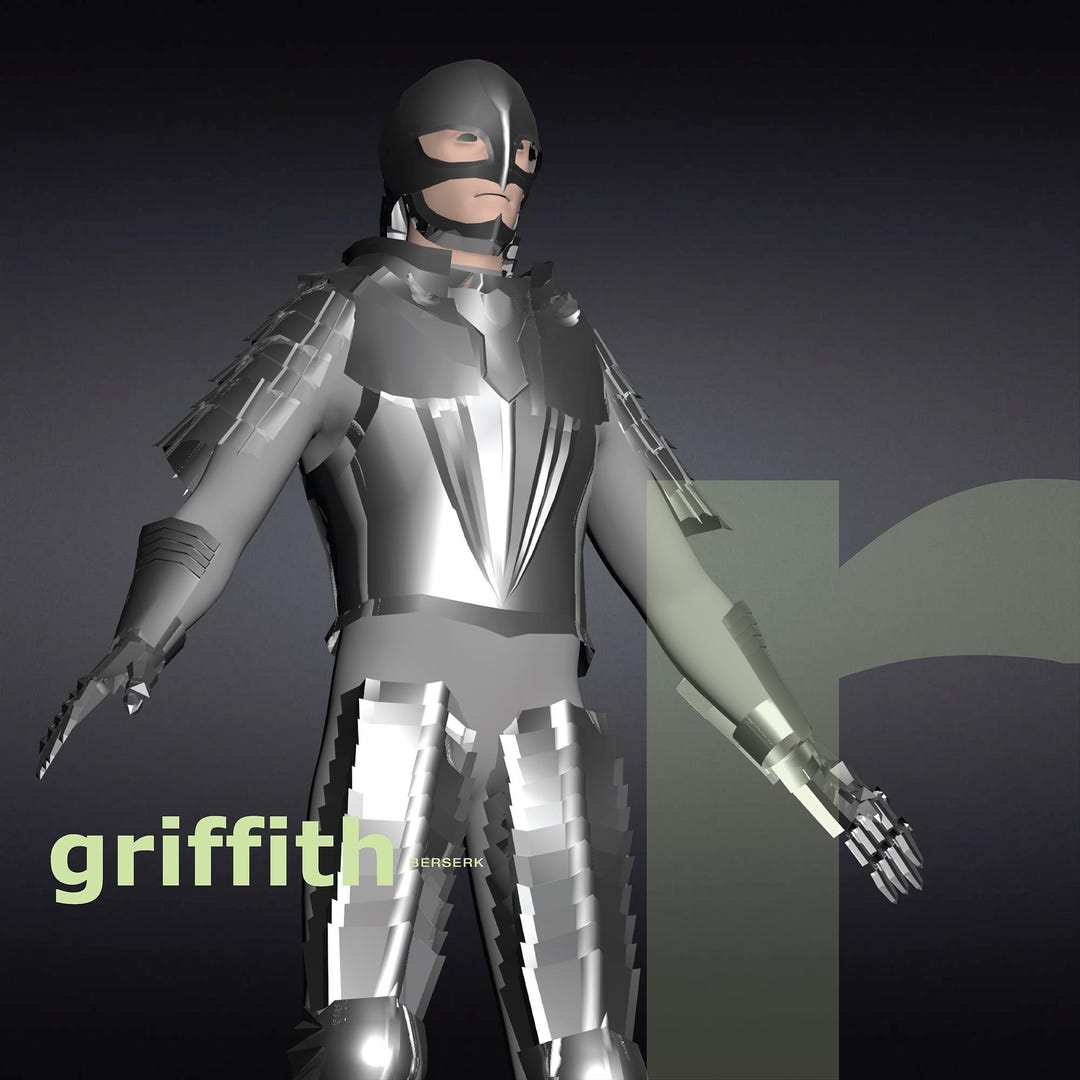 Griffith Armor - DIY Cosplay Pepakura Foam Template - Etsy UK