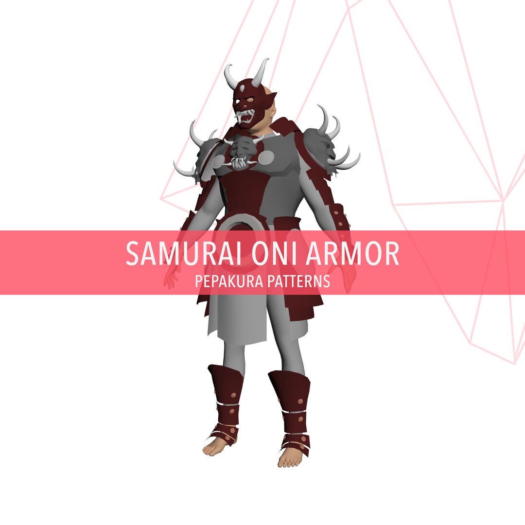 Oni Samurai DIY Halloween Cosplay Pepakura Foam Template - Etsy