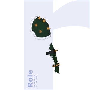Bowser Knight Gijinka DIY Cosplay Pepakura Foam Template - Etsy