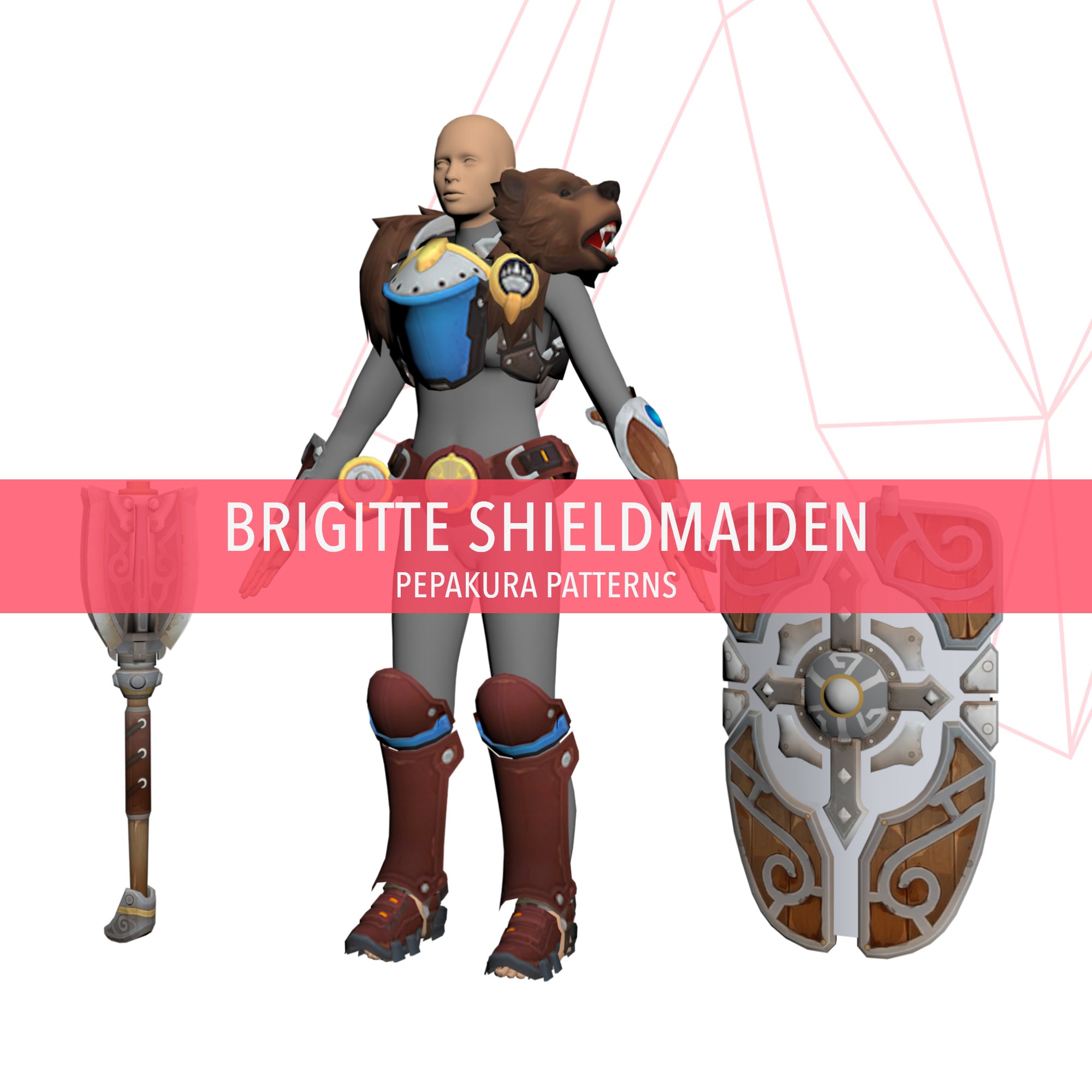 Brigitte Shieldmaiden Cosplay Pepakura Foam Template - Etsy