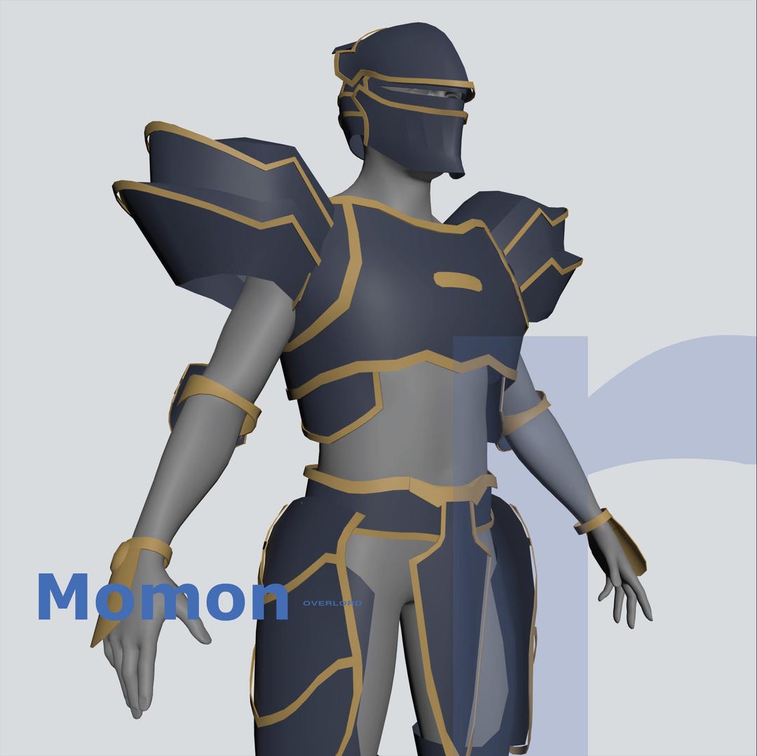 Dark Warrior Momon - DIY Cosplay Pepakura Foam Templates - Etsy UK