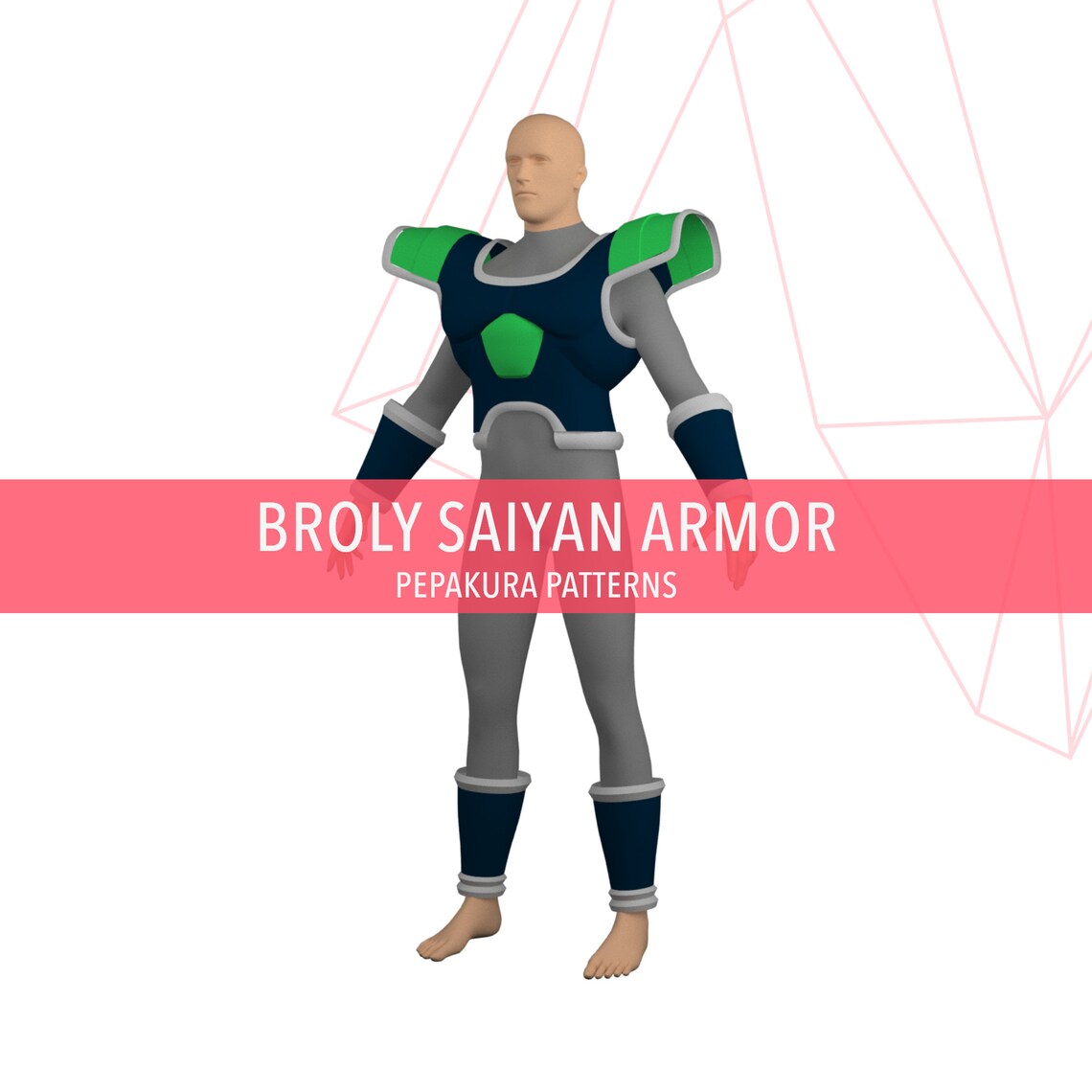 Saiyan Broly Armor Cosplay Pepakura Foam Template - Etsy UK
