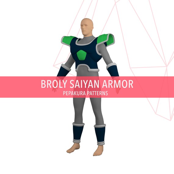Saiyan Broly Armor Cosplay Pepakura Foam Template - Etsy Canada