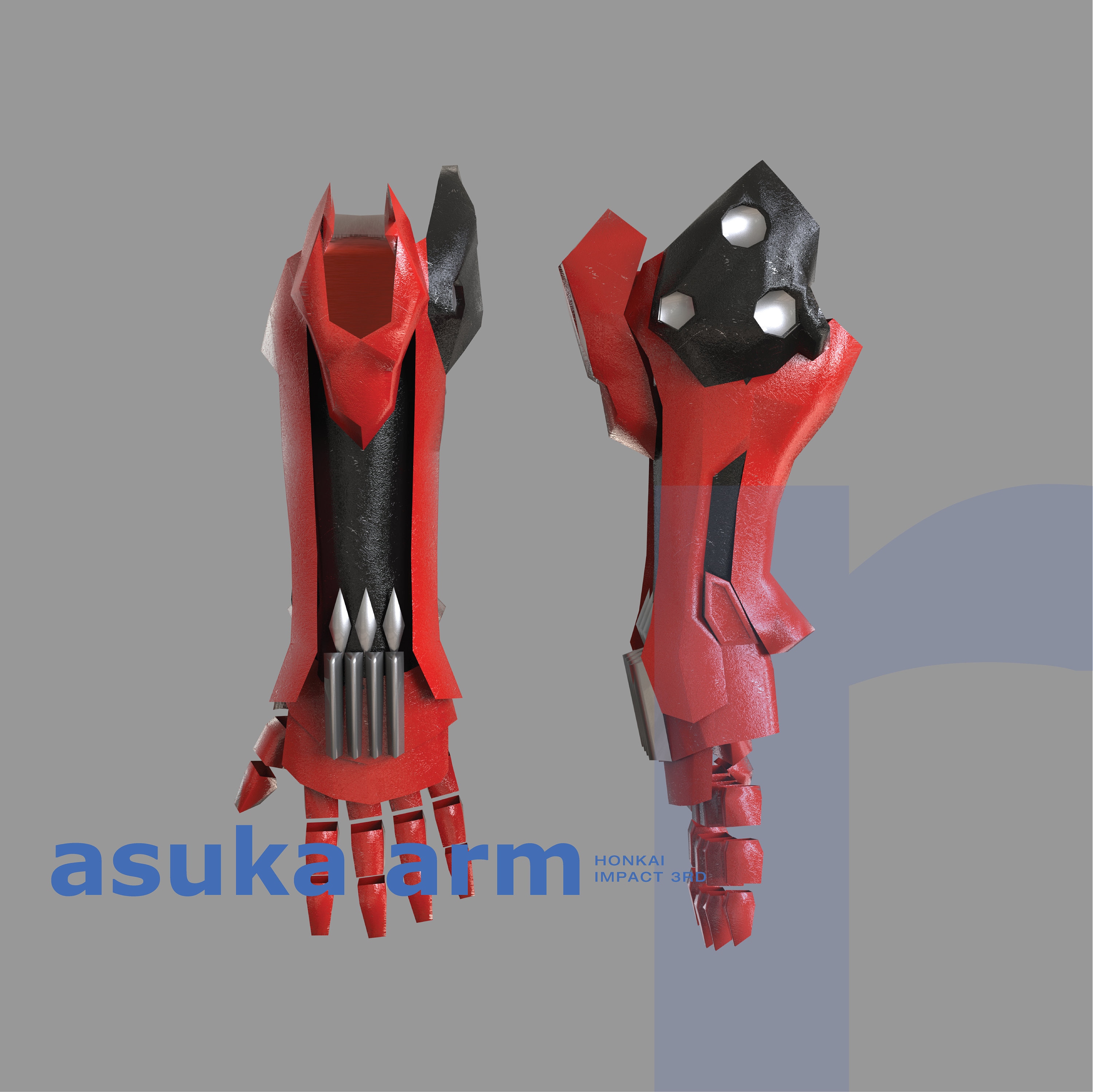Asuka Cyber Arm - DIY Cosplay Pepakura Foam Template - Etsy