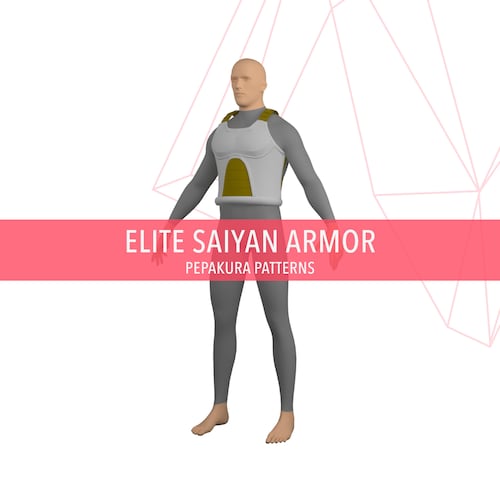 Saiyan Elite Variant Armor DIY Cosplay Pepakura Foam - Etsy