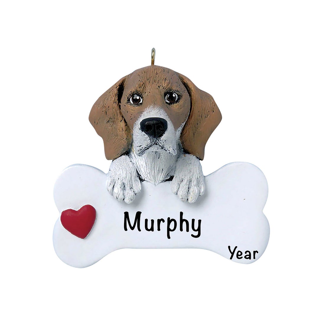 Personalised Beagle Christmas Ornament, Custom Dog Ornament, Customized ...
