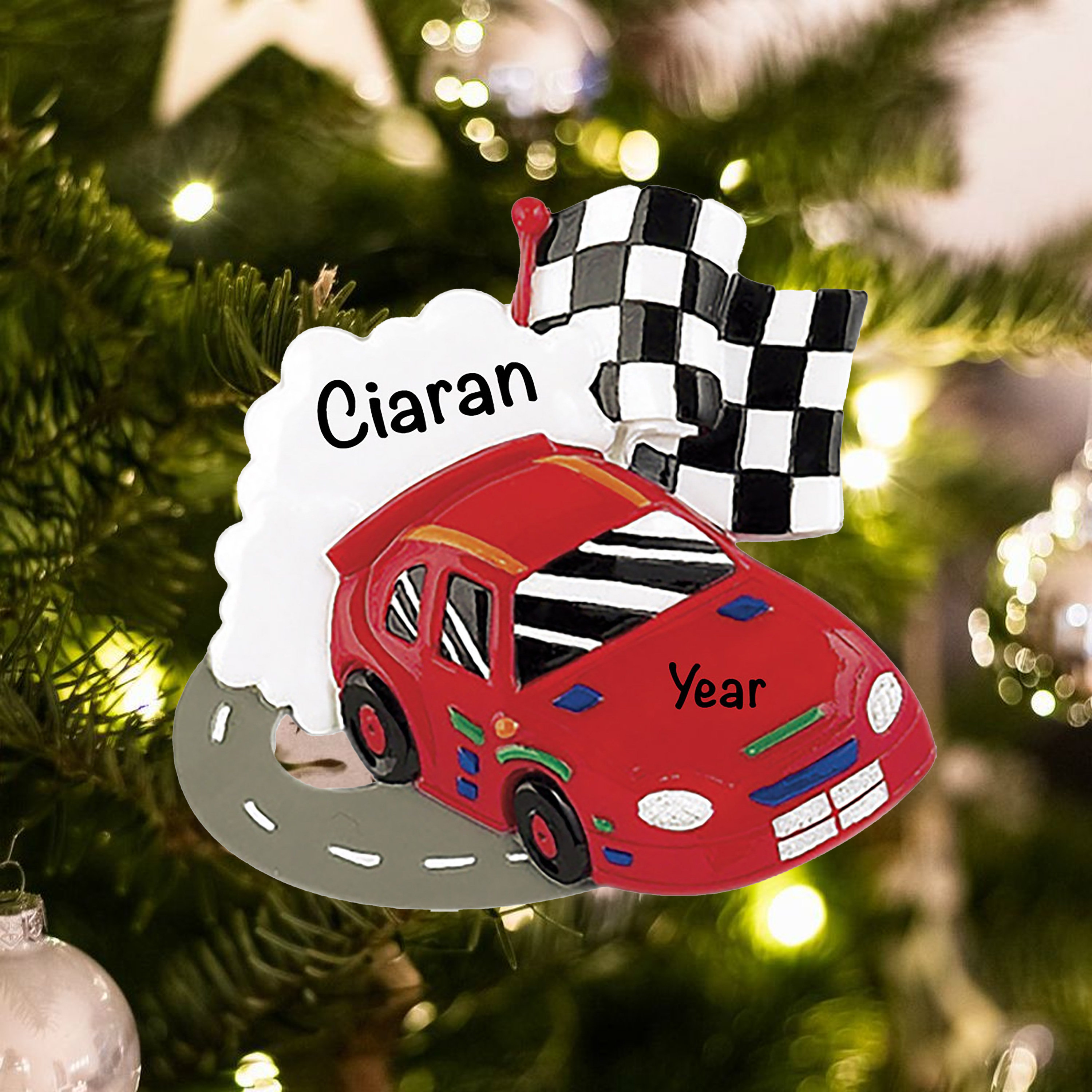 Race Car Track Ornament Personalized Racing Car Ornament - Etsy España