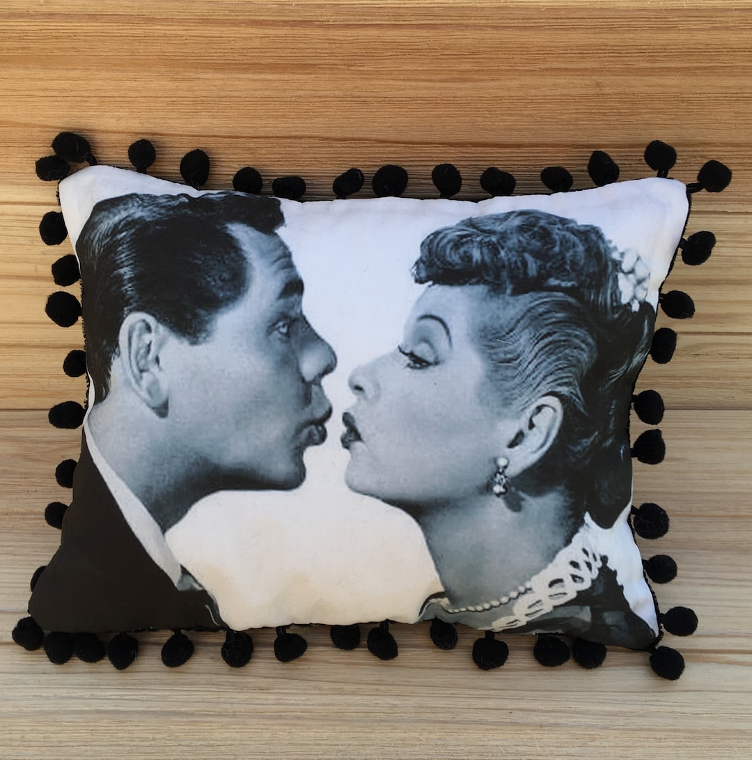 I Love Lucy Pillow: Handmade TV Art Accent Pillow With Pom-poms - Etsy