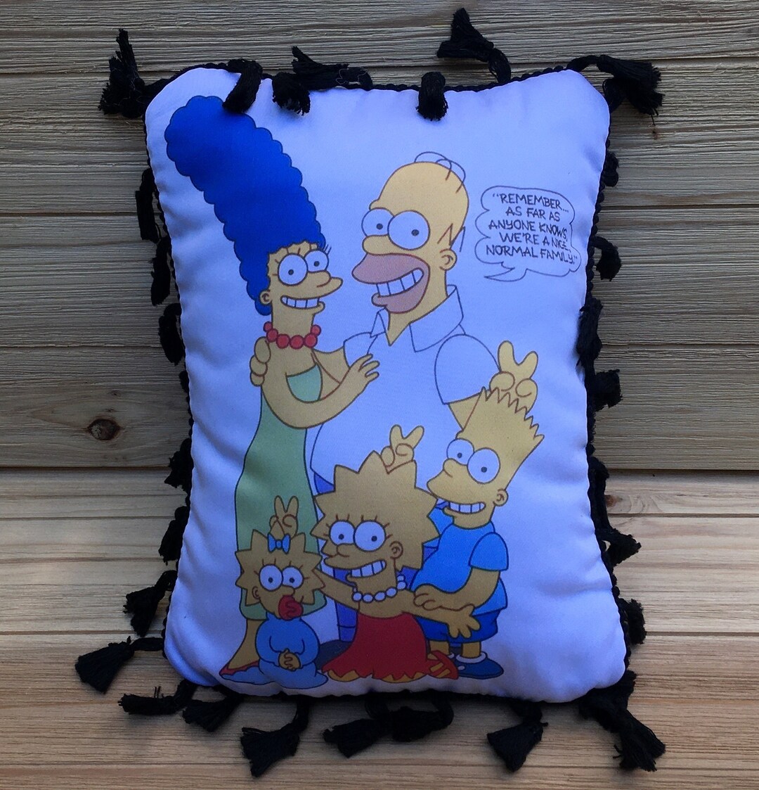 The Simpsons Pillow: Handmade Classic Cartoon Art Pillow (with Fluffy ...
