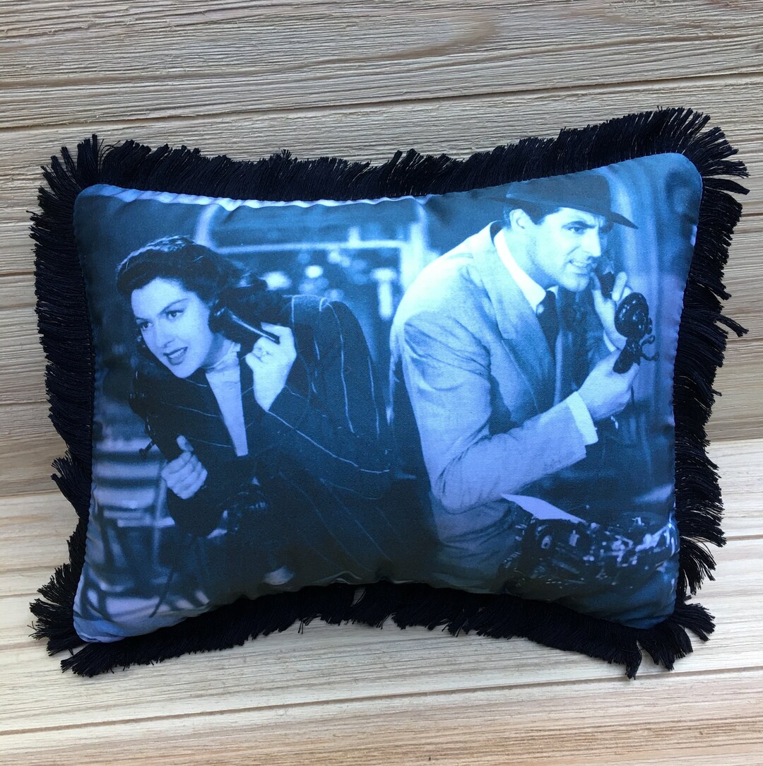 His Girl Friday Pillow, Cary Grant & Rosalind Russell, Handmade Classic ...