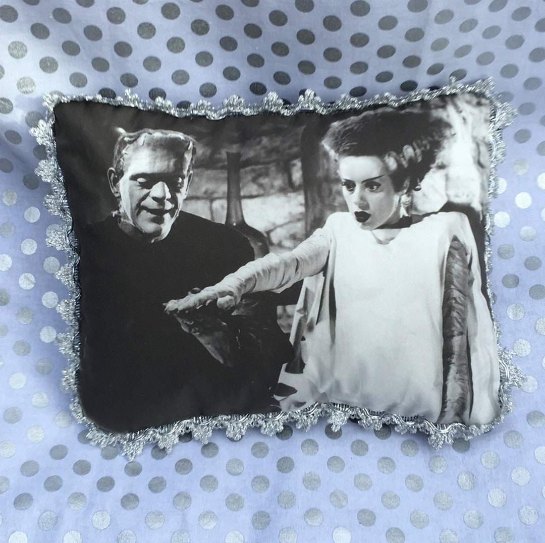 Frankenstein Pillow - Bride of Frankenstein, Boris Karloff & Elsa ...