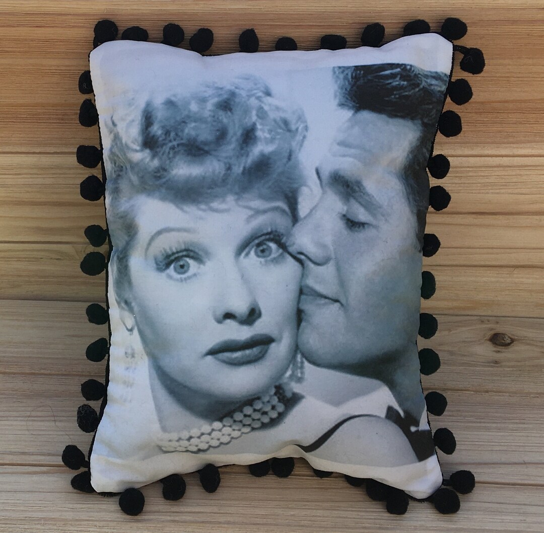I Love Lucy Pillow: Handmade TV Art Accent Pillow With Pom-poms - Etsy