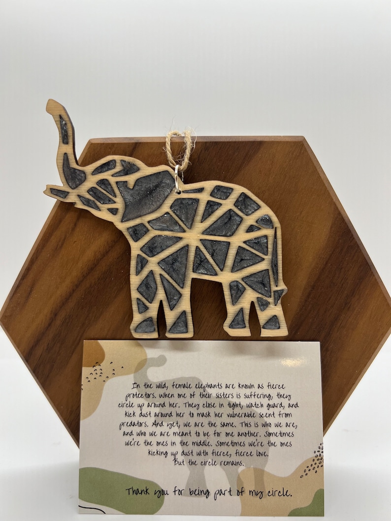 Elephant Circle Ornament - Etsy