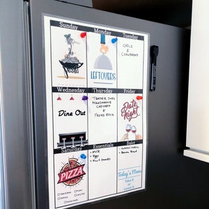 Meal Planner, Whiteboard Meal Planner, Dry Erase Meal Planner, Reusable ...