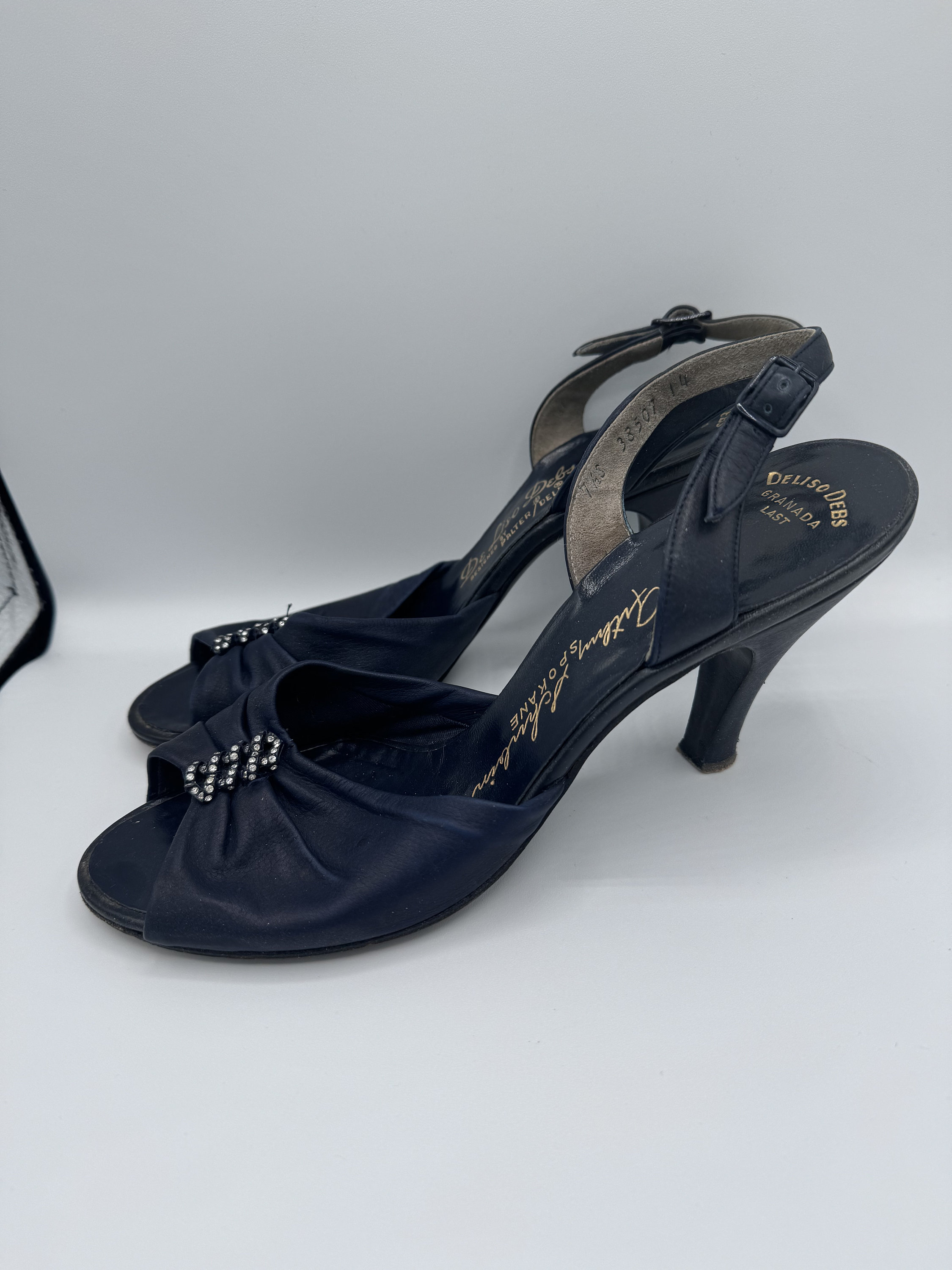 Vintage Navy Blue Deliso Debs High Heels Pumps - Etsy