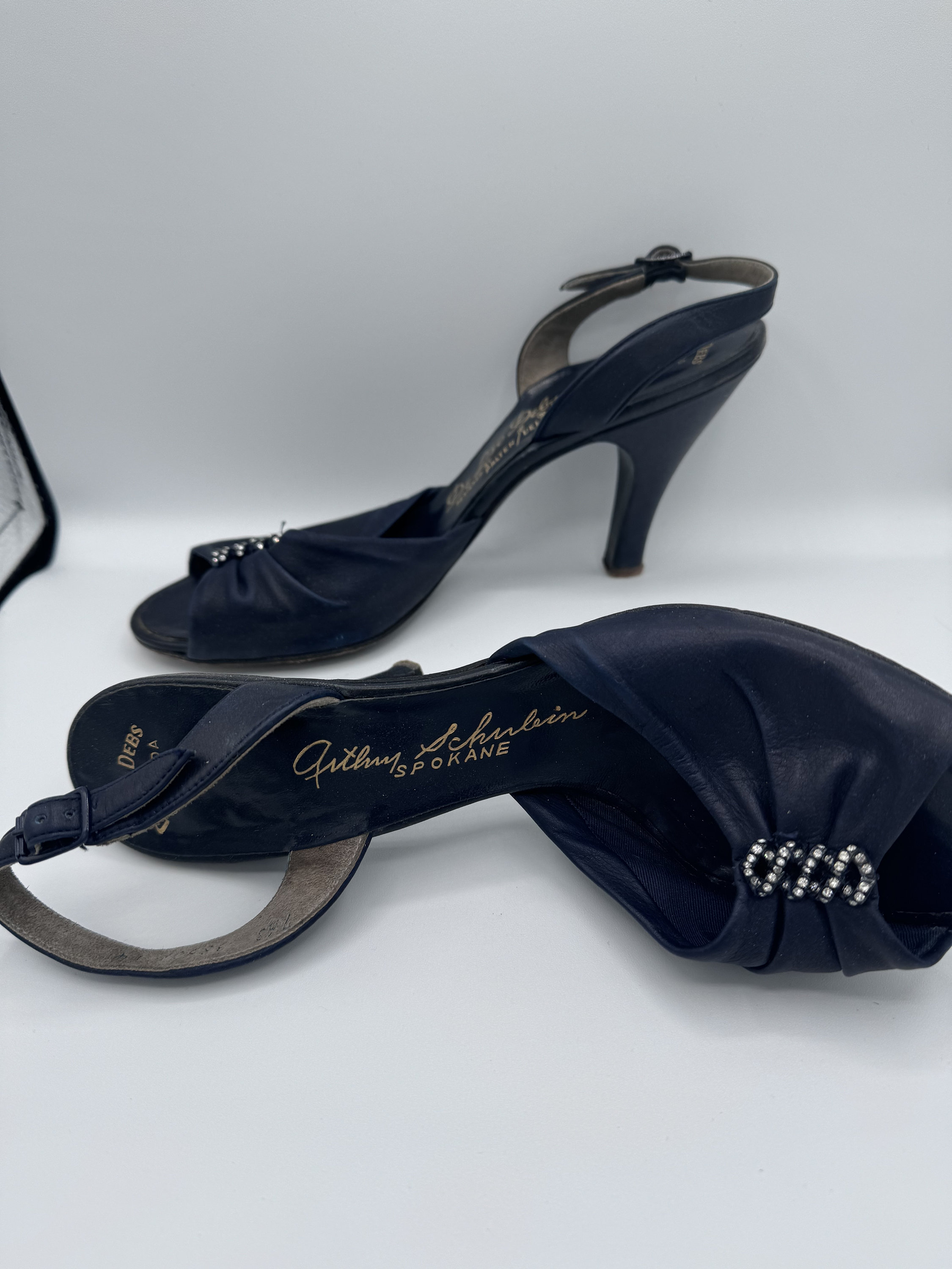 Vintage Navy Blue Deliso Debs High Heels Pumps - Etsy