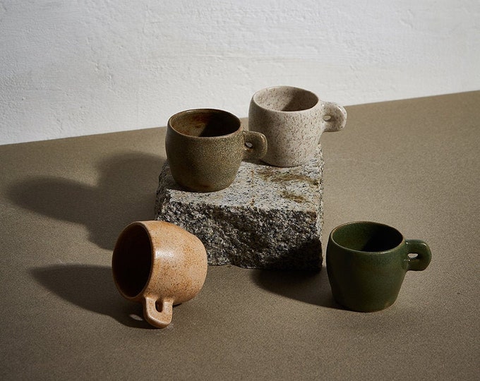 Stoneware Handmade Coffee Cups Set of 2 or 4 / IN STOCK - Etsy