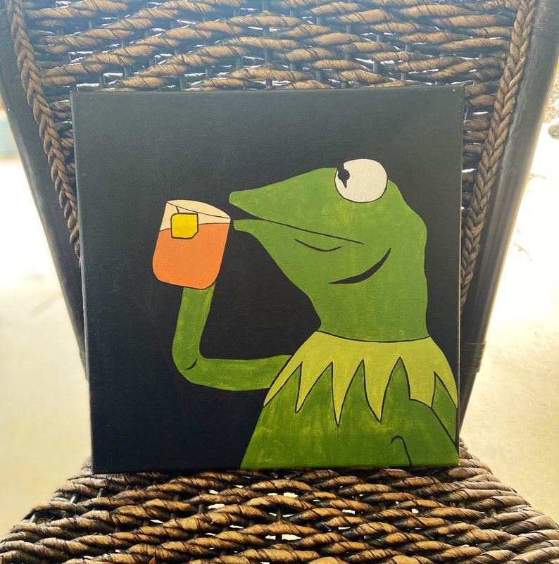 Kermit Sipping Tea - Etsy