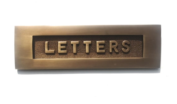 Antique Brass Letter Plate 10 X 3 Inches LETTERS Embossed on | Etsy