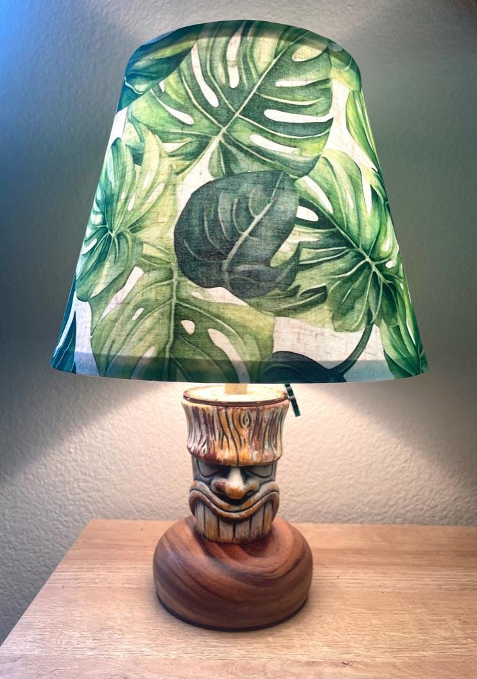 Tree Trunk Tiki Lamp - Etsy