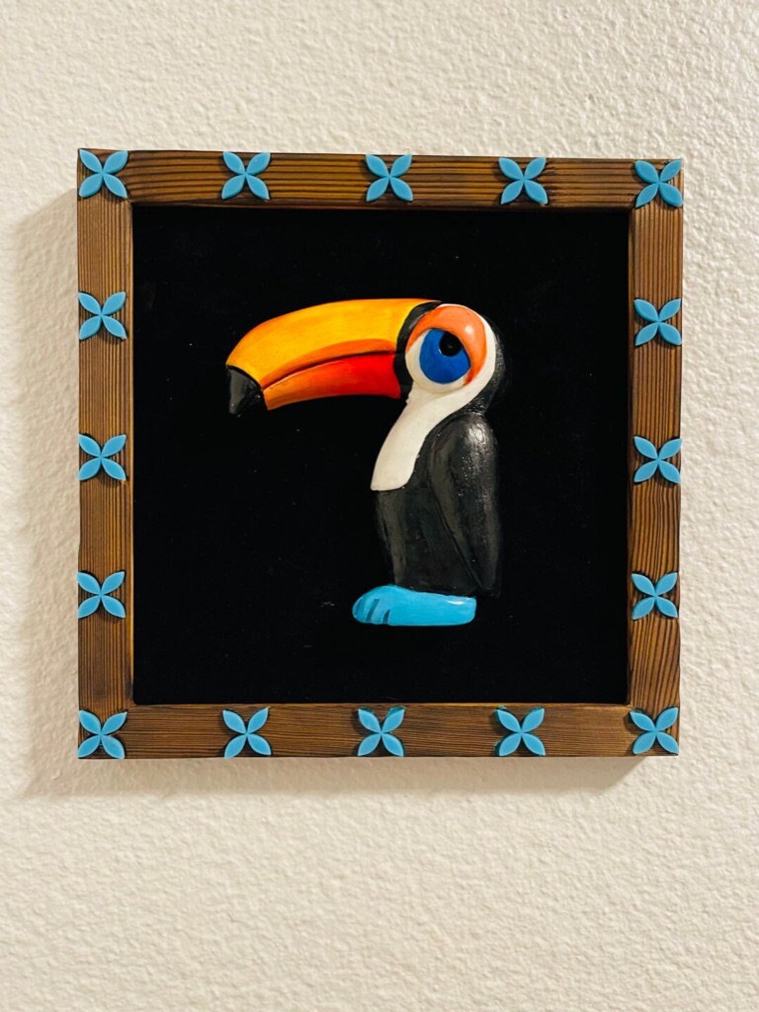 Tiki Toucan Sculpture Framed - Etsy
