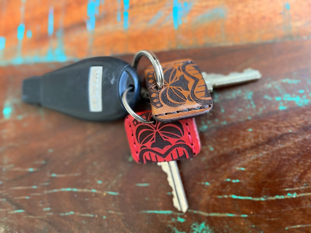 Tiki Key Topper Genuine Italian Full Grain Leather - Etsy