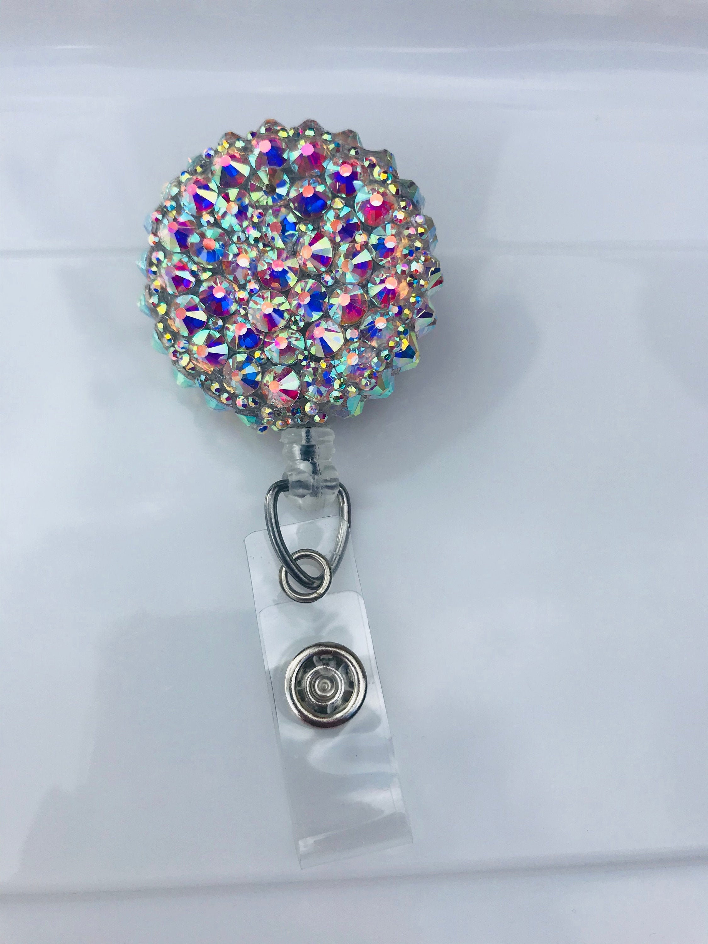 Bling Rhinestone Badge Reel - Etsy