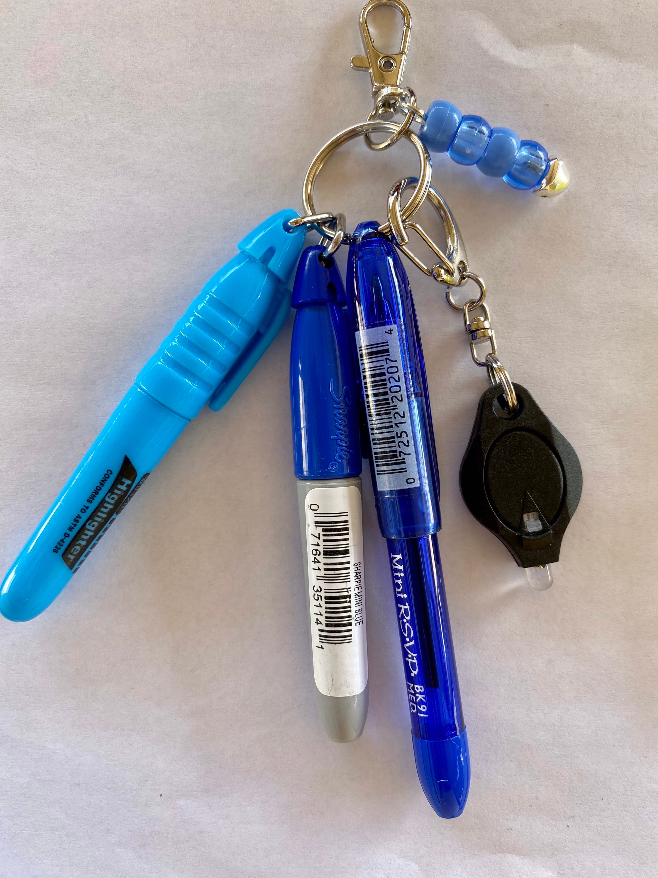 Badge Reel Clip-on Accessories, (mini Sharpie, Pen, Highlighter, and ...