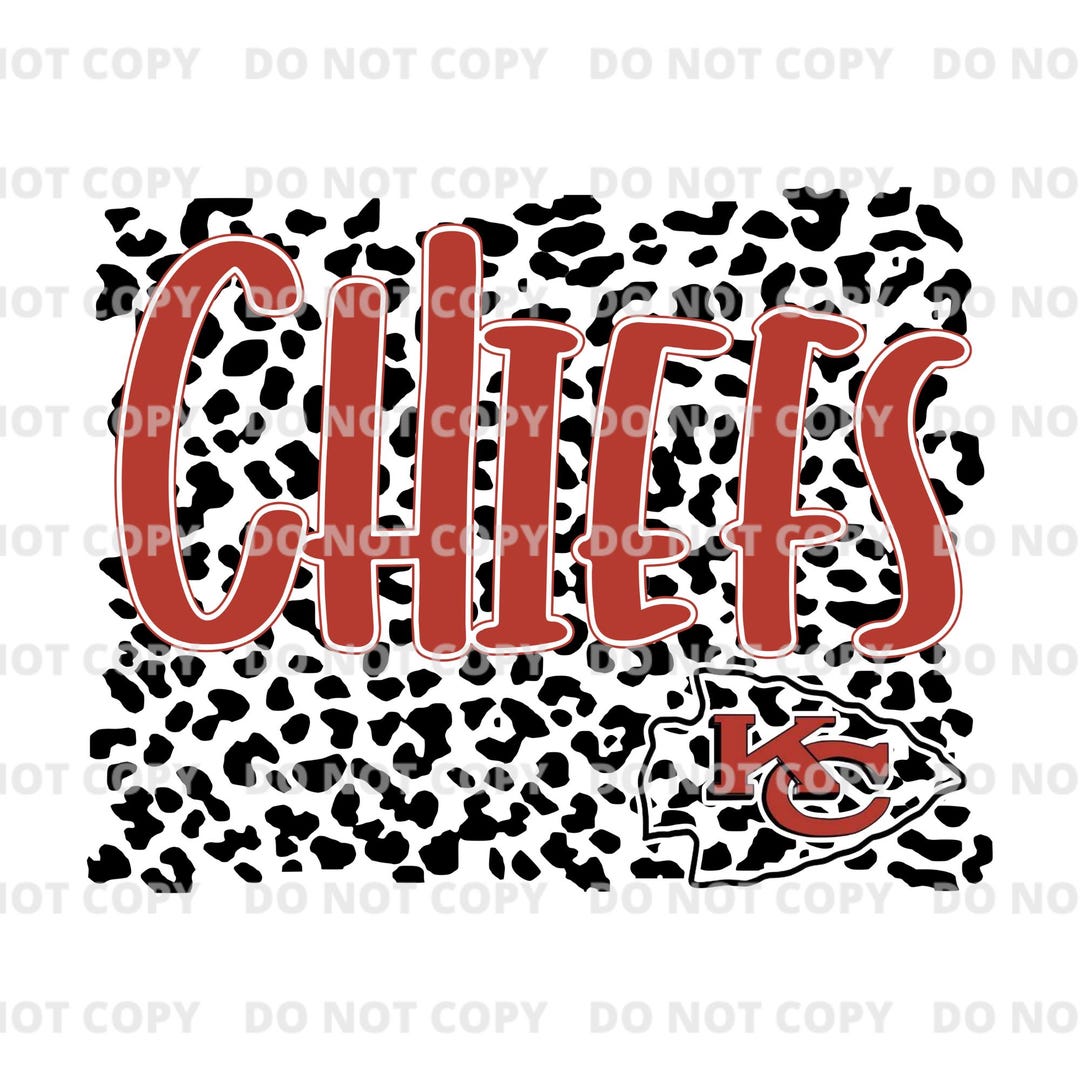 Football Chiefs Leopard Print - Ready to Press Sublimation Transfer - Etsy
