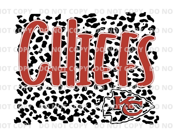 Chiefs Sublimation Design READY to PRESS Print Transfer, Red/black ...