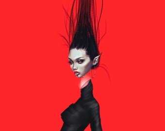 Dark Body Horror Digital Art Gothic Home Decor Creepy Wall Art Digital ...