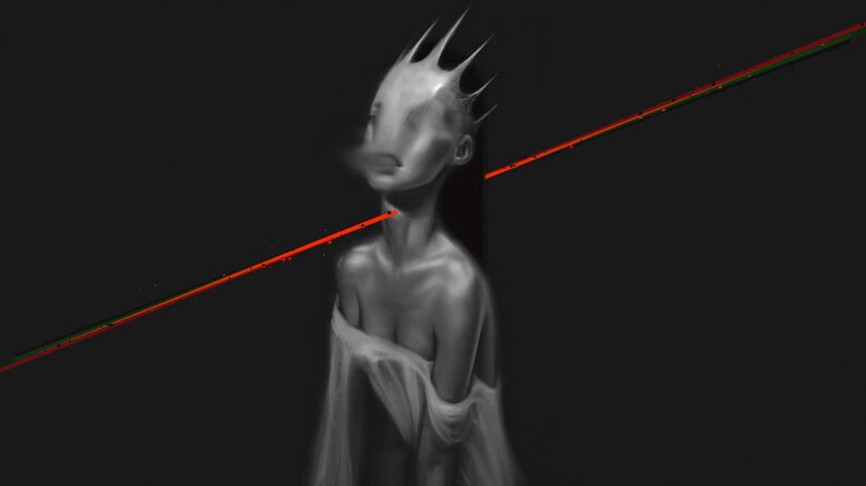 Dark Body Horror Digital Art Gothic Home Decor Creepy Wall Art Digital ...