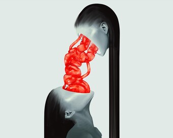 Dark Body Horror Digital Art Gothic Home Decor Creepy Wall Art Digital ...