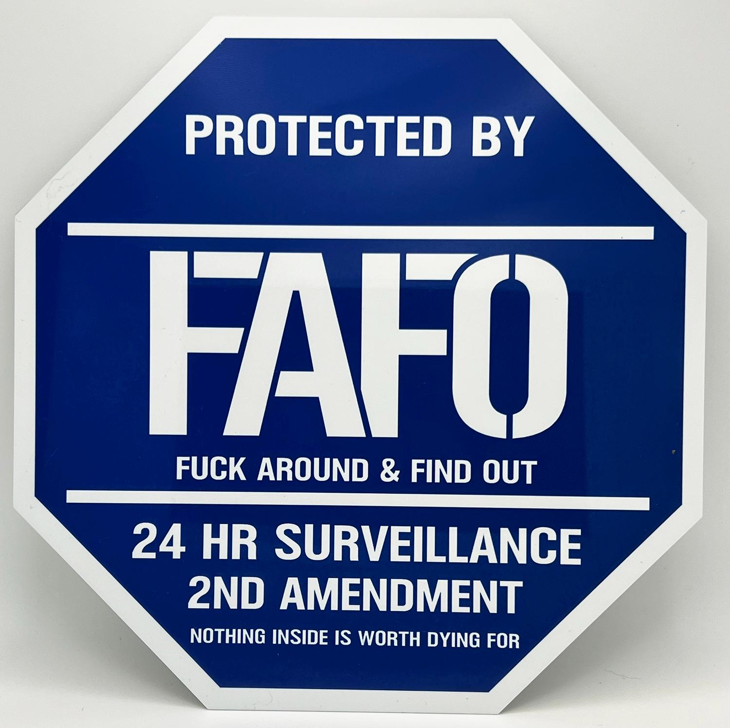 Modern Aluminum Home Security Warning Sign - Durable Weatherproof ...