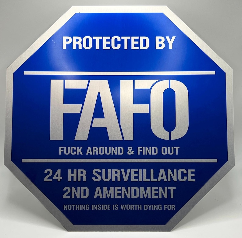 Modern Aluminum Home Security Warning Sign - Durable Weatherproof ...