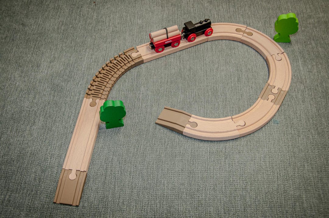 Wooden Train Track Accessories: Connectors, Adapters, Ramps & Spacers ...