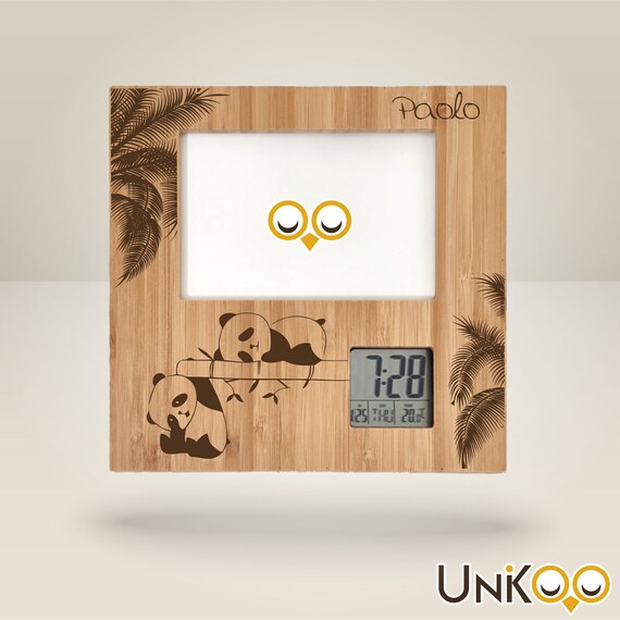 PERSONALIZED PANDA PHOTO FRAME With Laser Engraving - Etsy