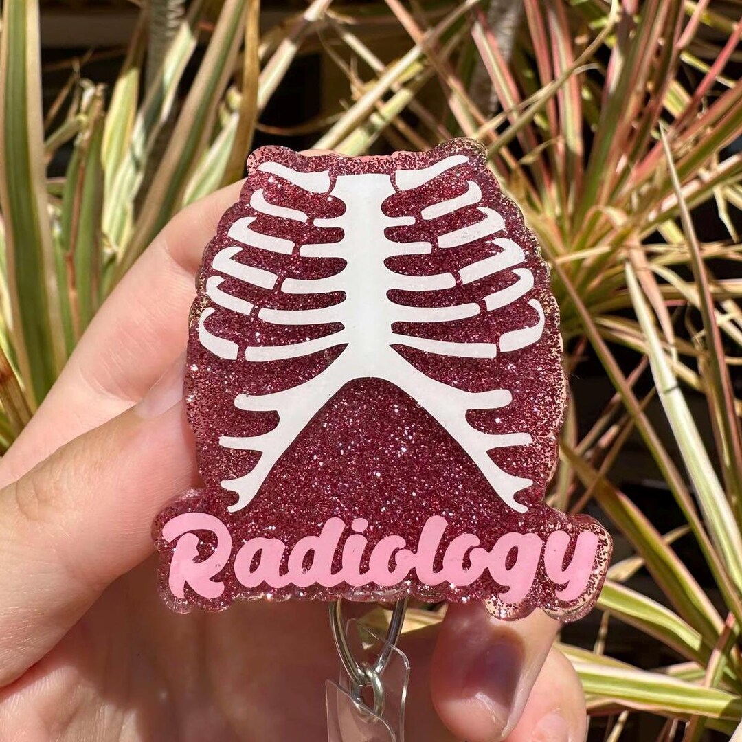 Ribcage Badge Reel | Radiology Nurse, Xray Tech | Handmade - Etsy
