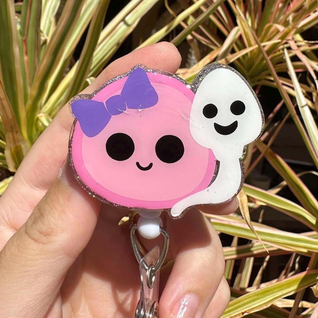 Sperm and Egg Badge Reel | Fertility Nurse Badge Reel | Nurse Badge ...