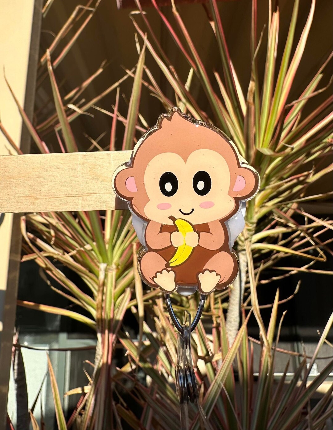 Monkey Holding Banana Badge Reel/monkey Badge Reel/animal Badge Reel - Etsy