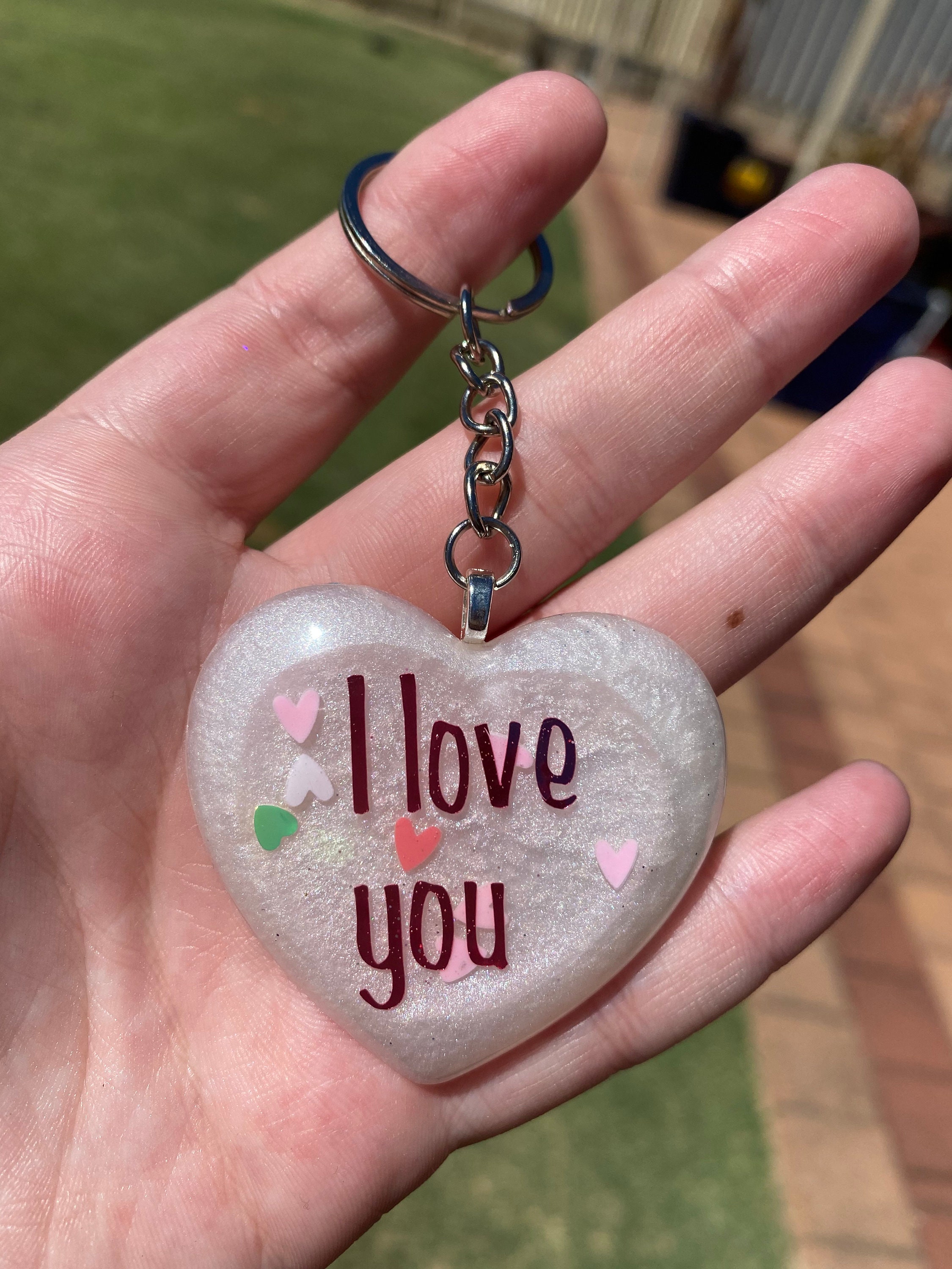 Valentines Day keyring / Heart keyring | Etsy