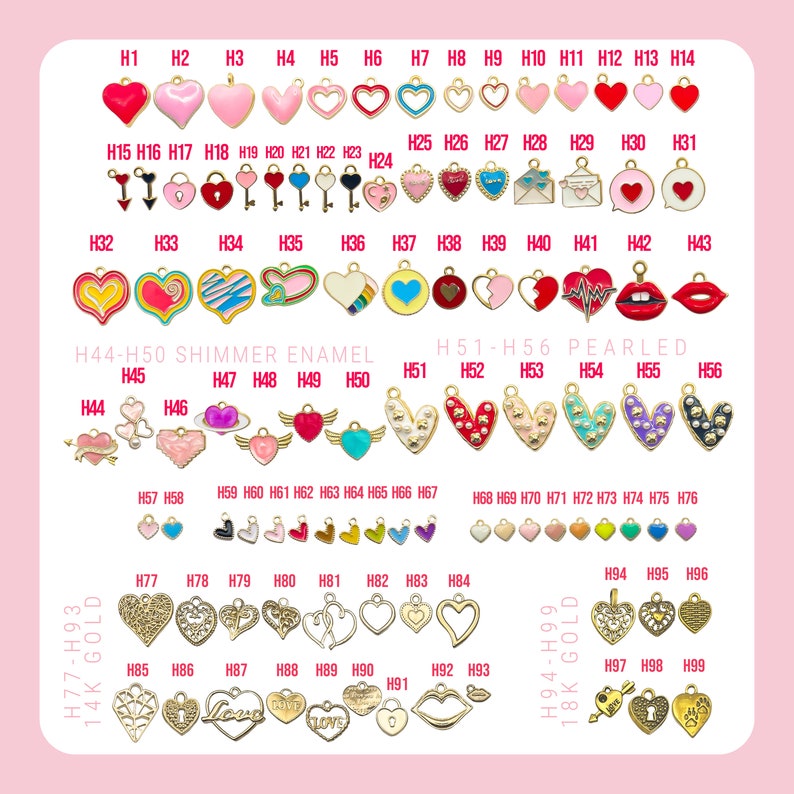 Build Your Own Charm Necklace | Over 850 Charms | Custom Gold Charm ...