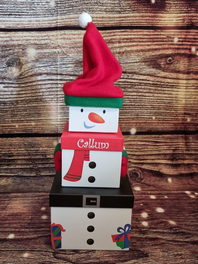 Christmas Personalised Gift Box Christmas Eve Stackable Box - Etsy