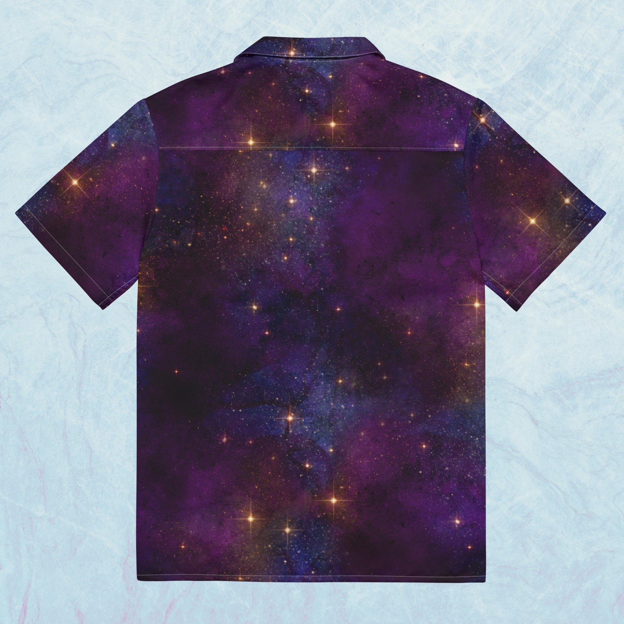 Violet Starry Night Dark Purple Galaxy Stars Unisex Button Shirt - Etsy