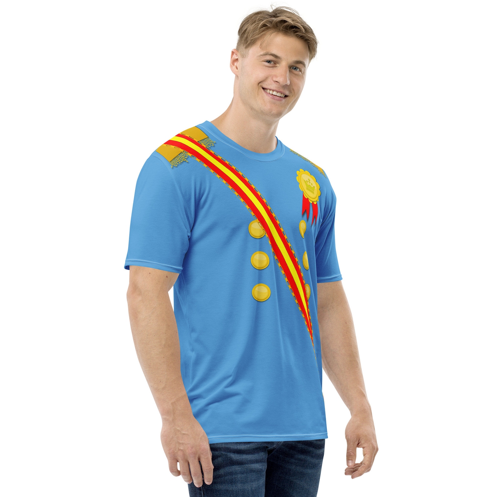 Prince Charming Light Blue Men's Crew Neck T-shirt Costume - Etsy