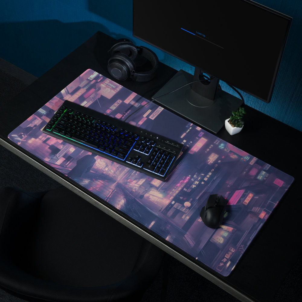 Neon Pink Streets of Tokyo Gaming Mouse Pad - Etsy