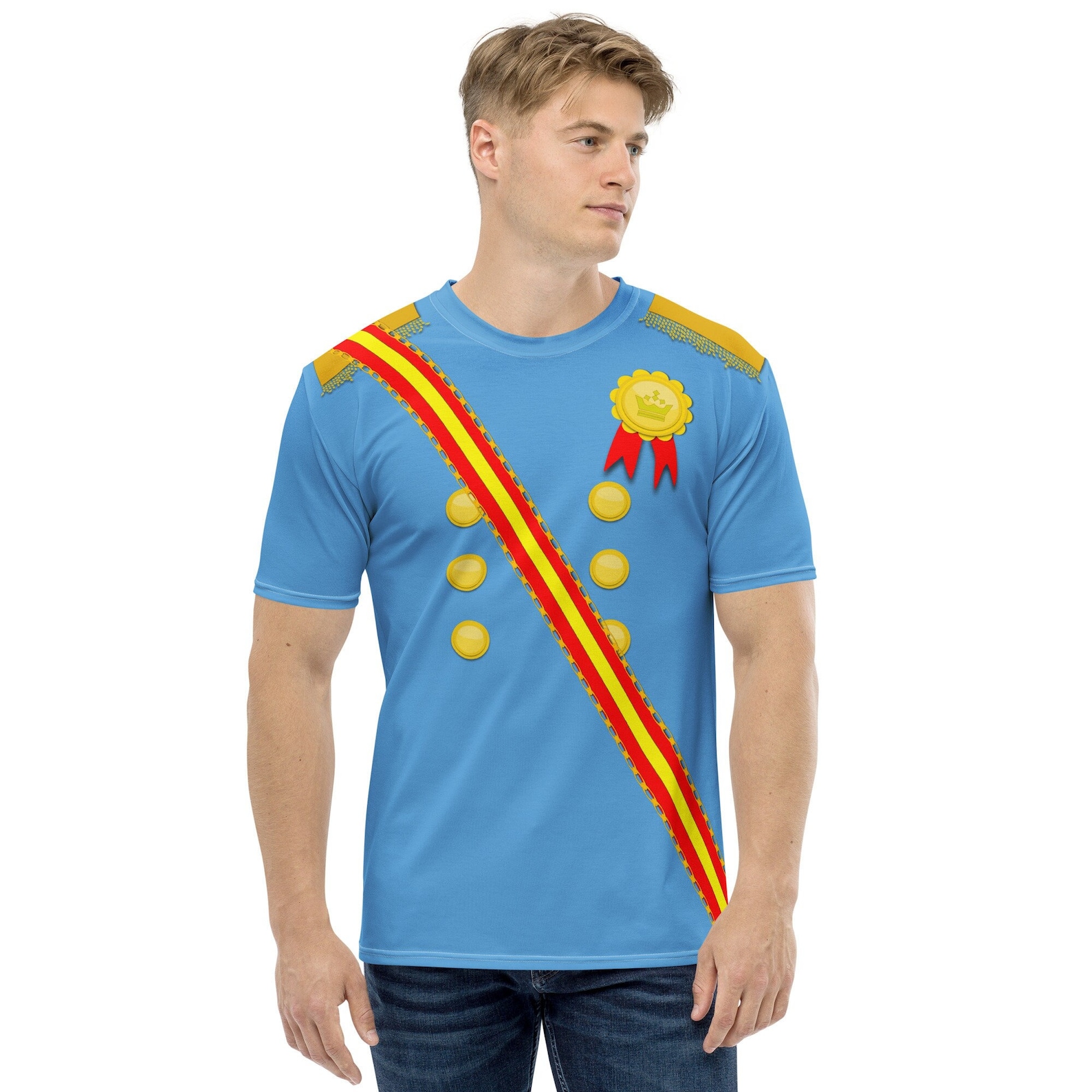 Prince Charming Light Blue Men's Crew Neck T-shirt Costume - Etsy